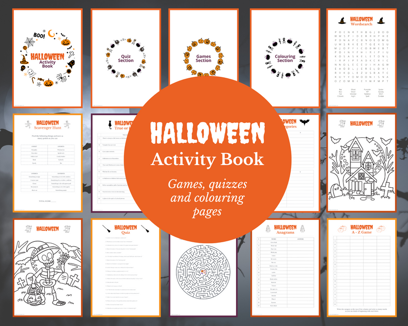 Halloween Activities Bundle | 50 pages | including quizzes, games, col ...
