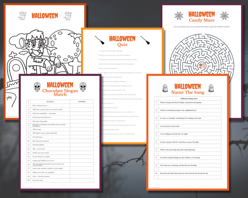 Halloween Activities Bundle | 50 pages | including quizzes, games, col ...